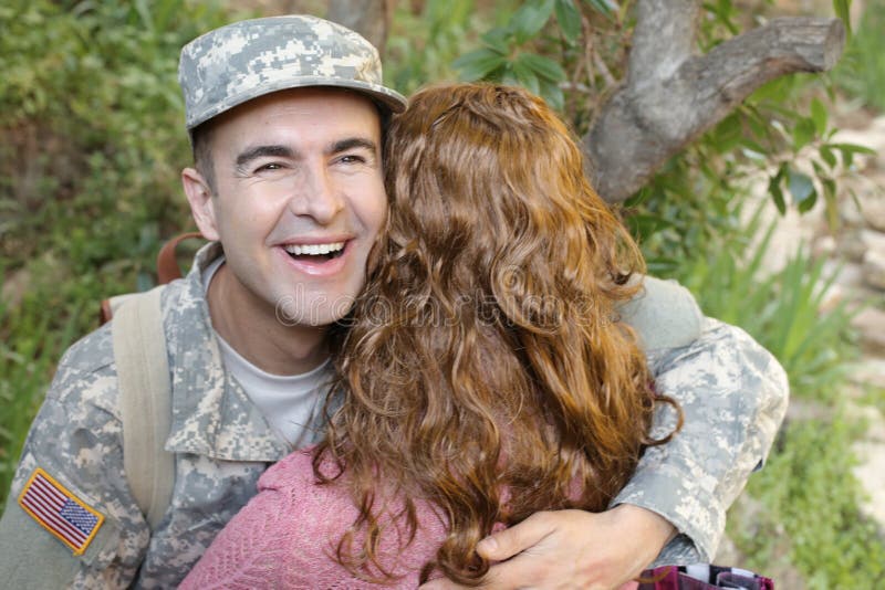 Army Soldier Coming Back Home Stock Photo - Image of leave, army: 241714836