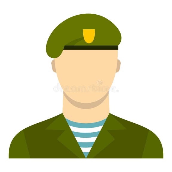 Army Soldier Icon, Flat Style Stock Vector - Illustration of british ...