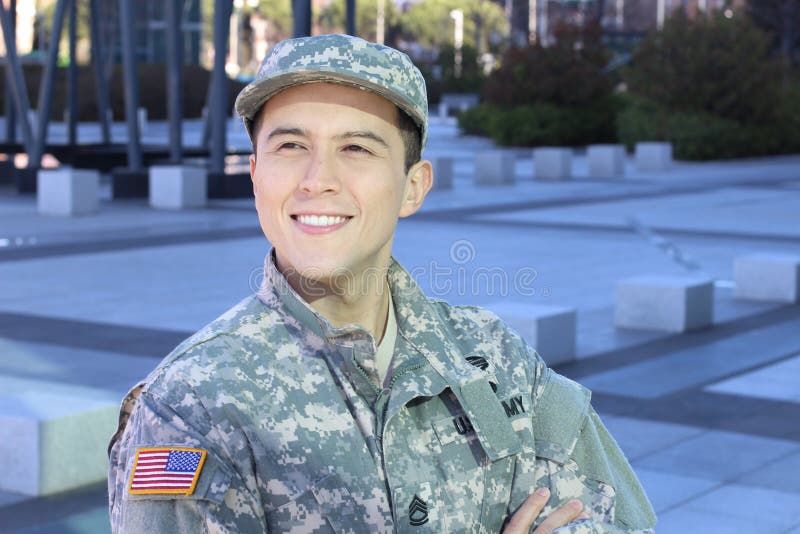 Army Soldier Isolated with Space for Copy Stock Photo - Image of ...