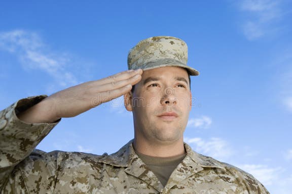 Army Soldier Saluting stock image. Image of respect, soldier - 29655857