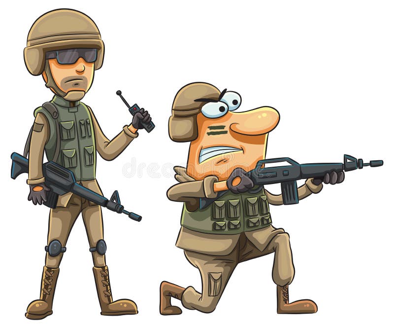 Army Soldiers stock vector. Illustration of vest, cartoon - 39853918
