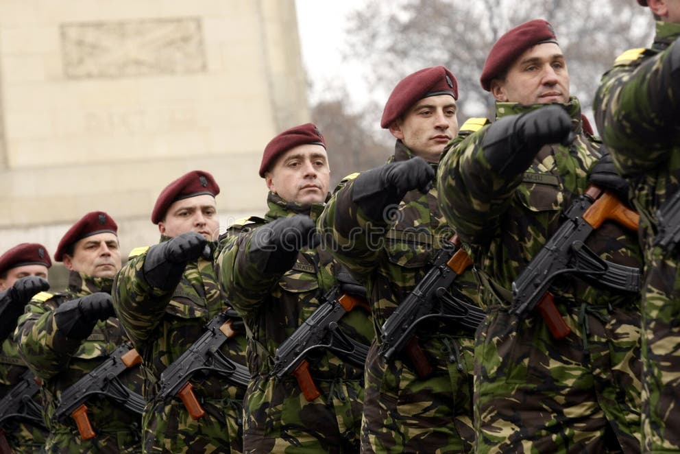 Army soldiers in formation editorial stock photo. Image of clothing ...