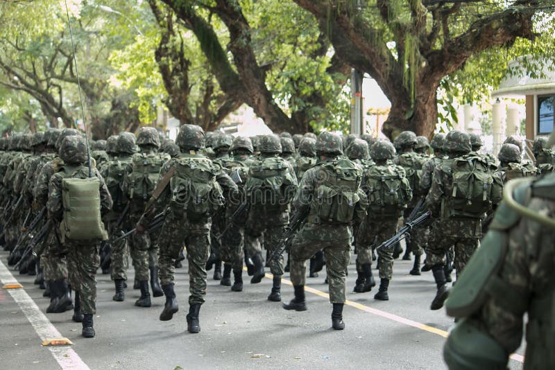 Army Soldiers during the Parade on September 7 in Brazil Stock Image ...