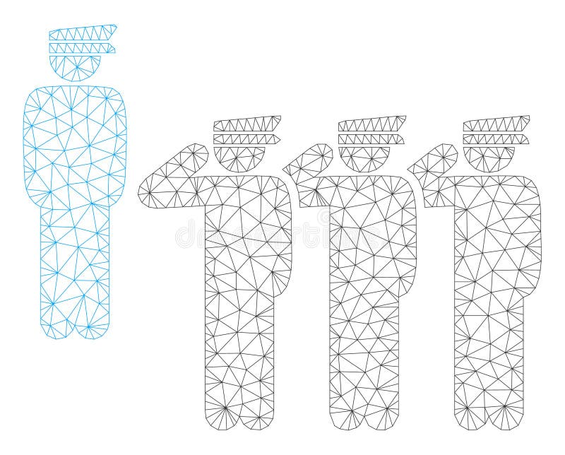 Army Squad Polygonal Frame Vector Mesh Illustration Stock Vector ...