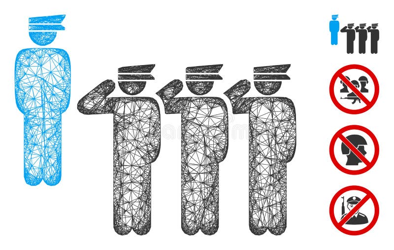 Army Squad Web Vector Mesh Illustration Stock Illustration ...