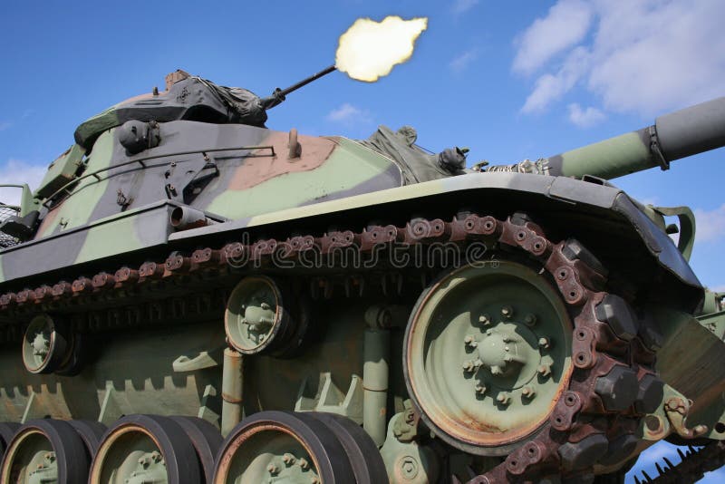 Army Tank Firing Gun stock image. Image of shooting, firing - 2436243