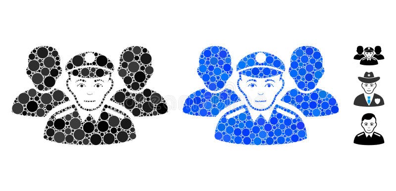 Army Team Composition Icon of Circles Stock Vector - Illustration of ...