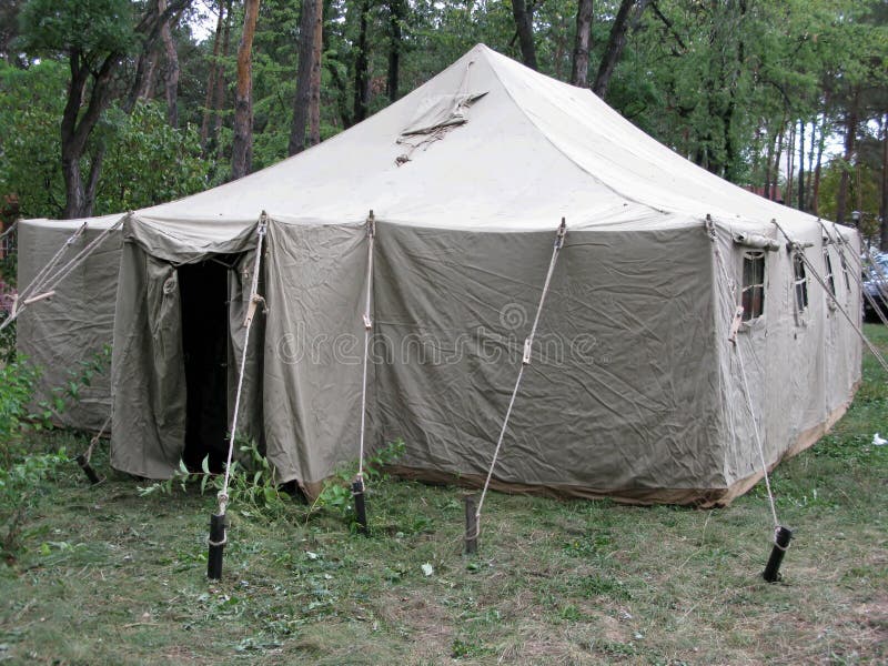 On the inside a army tent stock photo. Image of protection - 77963690