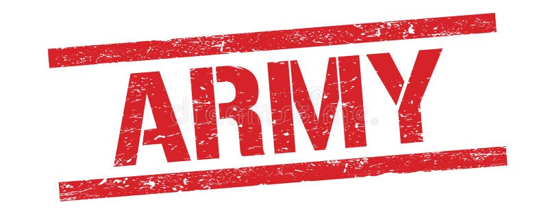 ARMY Text on Red Vintage Lines Stamp Stock Illustration - Illustration ...