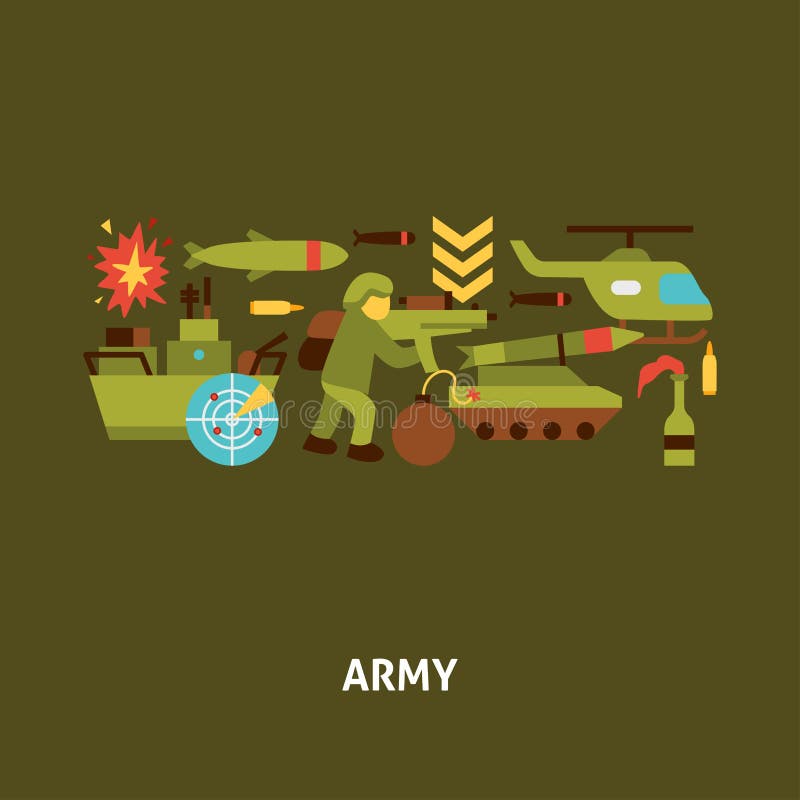 Army Vector Concept stock vector. Illustration of weapon - 248553692