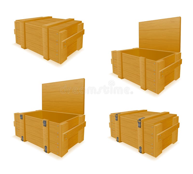 Army Wooden Box for Weapons and Ammunition Vector Illustration Stock ...