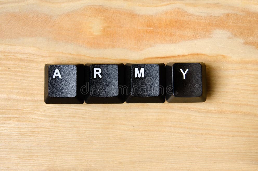 Army word stock image. Image of keyboard, graphic, idea - 85437859