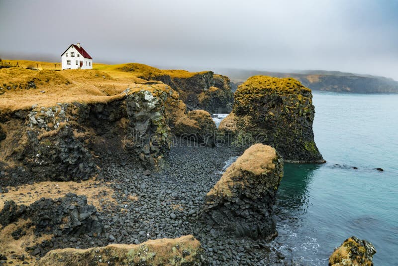 Arnarstapi Coast stock image. Image of iceland, mountain - 88372451