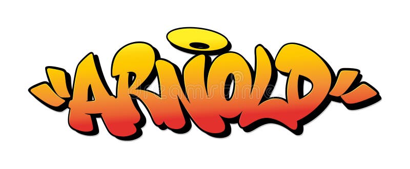 Arnold Name in Graffiti Style. Vector Illustration. Stock Illustration ...