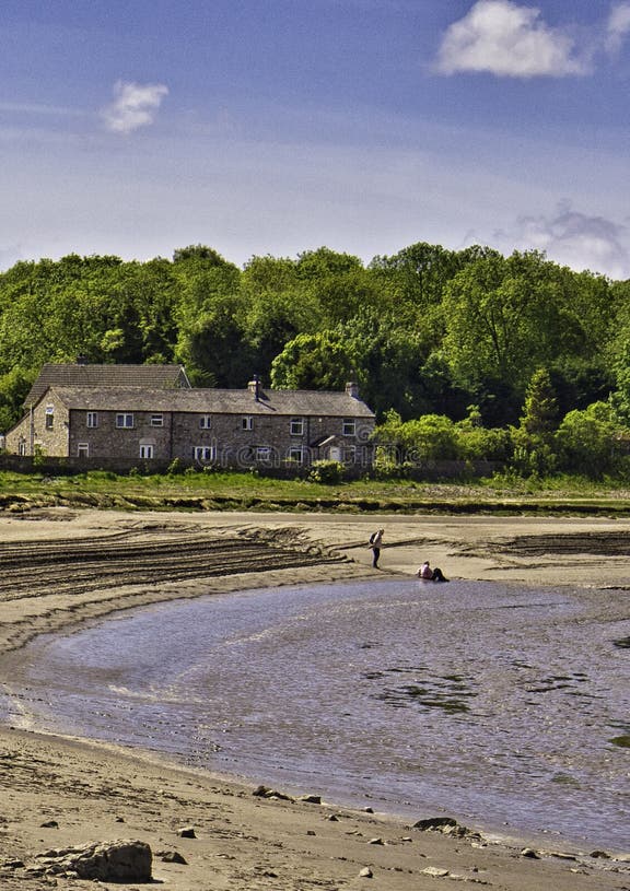Arnside stock photo. Image of grass, water, field, house - 38167516