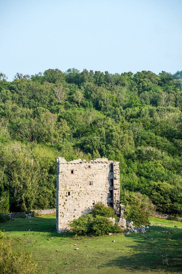 Arnside Tower, Cumbria, UK stock photo. Image of landscape - 188752764