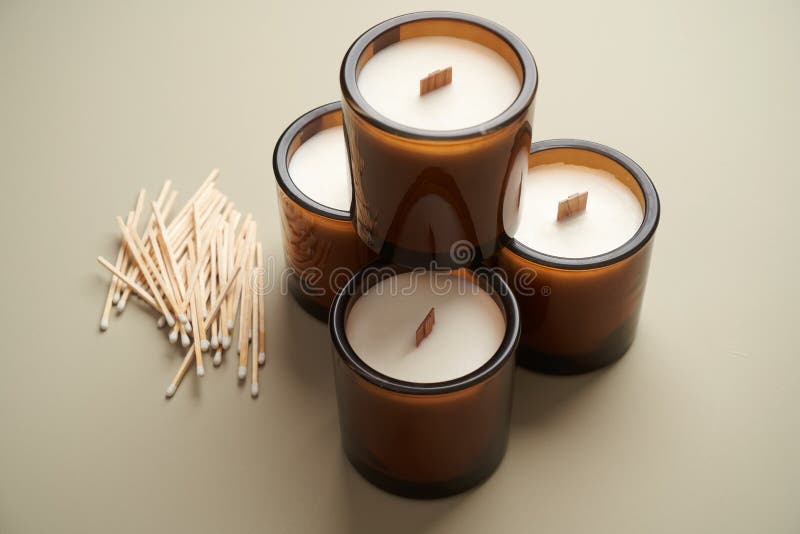 Aroma Candles Collection for Spa Salon Decoration Stock Photo - Image ...