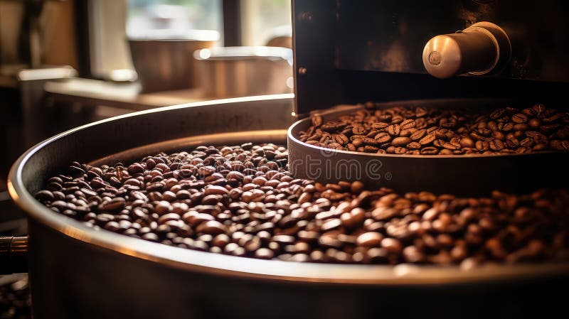 Aroma Coffee Roasting Machine Stock Illustration - Illustration of ...