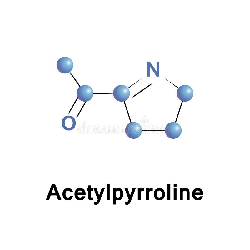 Aroma De La Pirrolina Del Acetilo Ilustración del Vector - Ilustración ...