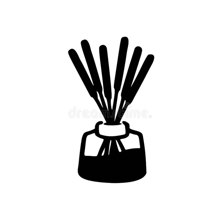 Aroma Diffuser Silhouette Symbol Vector Illustration Stock Vector ...