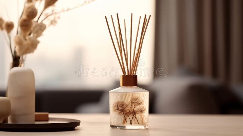 Aroma Diffuser Sitting on Top of a Table Stock Photo - Image of minimal ...