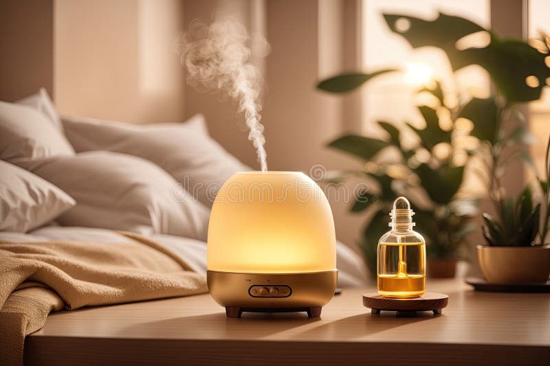Aroma Oil Diffuser on Table. Ai Generative Stock Illustration ...