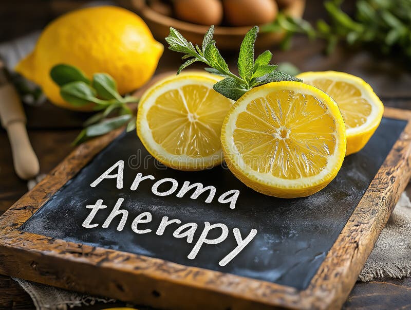 Aroma Therapy Text Written on a Blackboard Stock Image - Image of ...