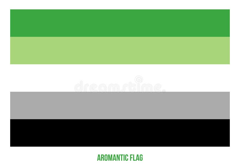 Aromantic Flag Vector Illustration Designed with Correct Color Scheme ...