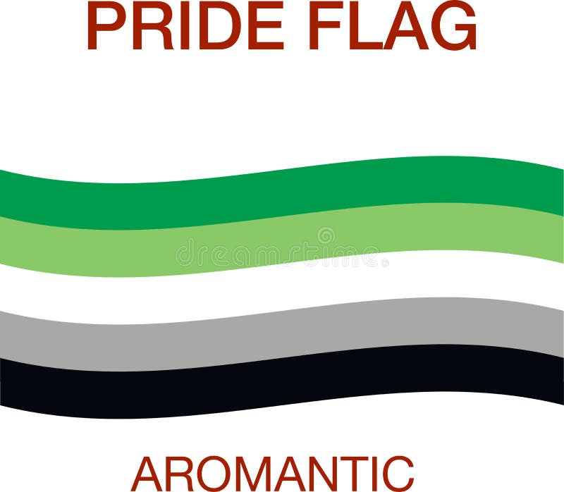 Aromantic Pride Flag Sexual Identity Pride Flag Stock Vector