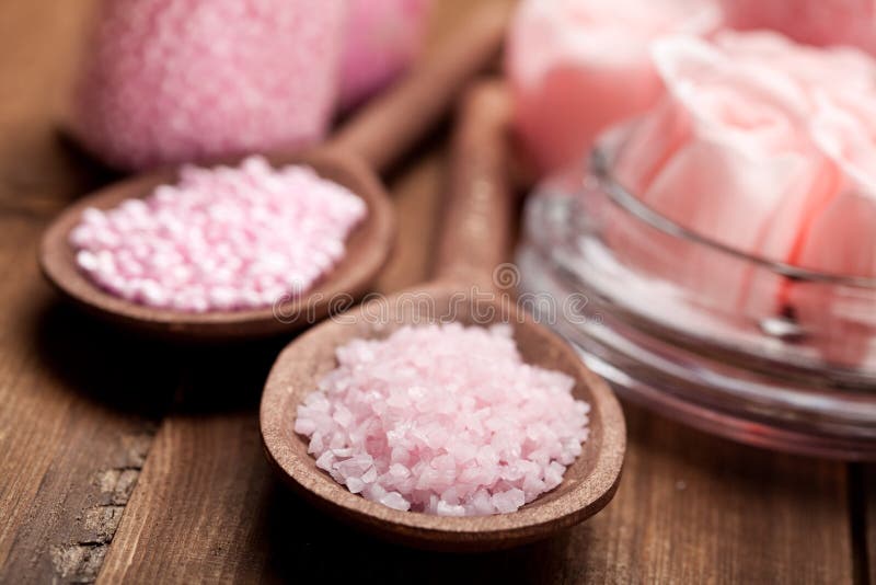 Aromatherapy bath salt stock image. Image of massage - 17894847