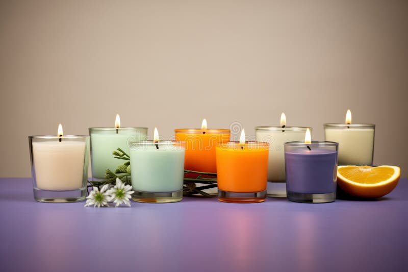 Aromatherapy Candles Individually Photographed from Various Angles ...