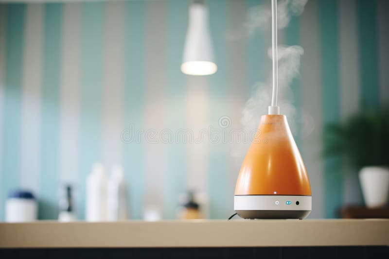 Aromatherapy Diffuser Emitting Steam in a Therapy Room Stock Image ...