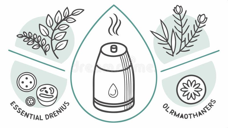 Aromatherapy Diffuser Corner, Essential Oils and Wellness Design Vector ...