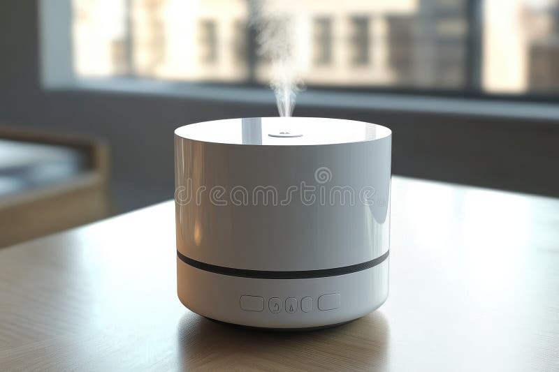 Aromatherapy Diffuser Producing Soothing Mist in a Modern Office ...