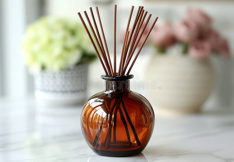 Aromatherapy Diffuser on Table with Warm Sunlight in Cozy Room, AI ...