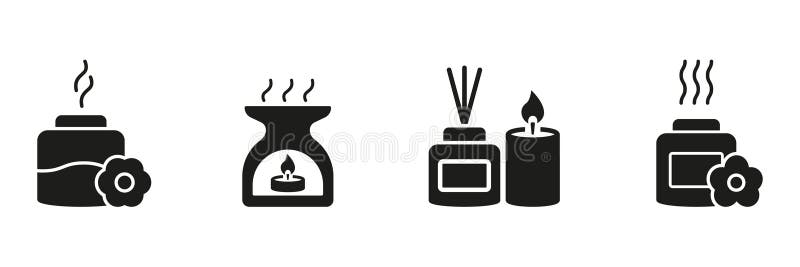 Home Fragrance Silhouette Symbol Stock Illustrations – 206 Home ...