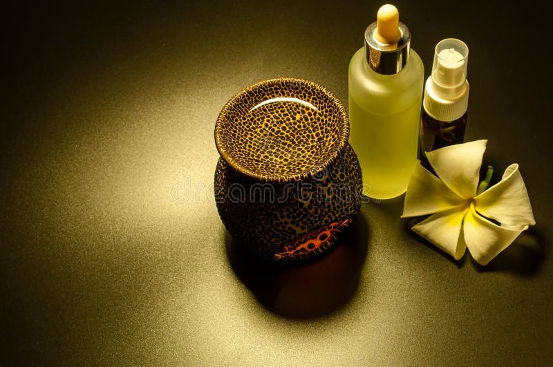 Aromatherapy Lamp stock photo. Image of bottle, flower - 173894314