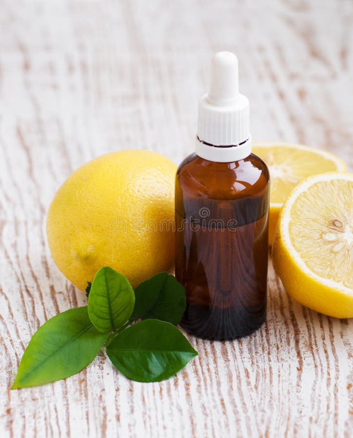 Aromatherapy with Lemon and Lavender Stock Photo - Image of twig ...