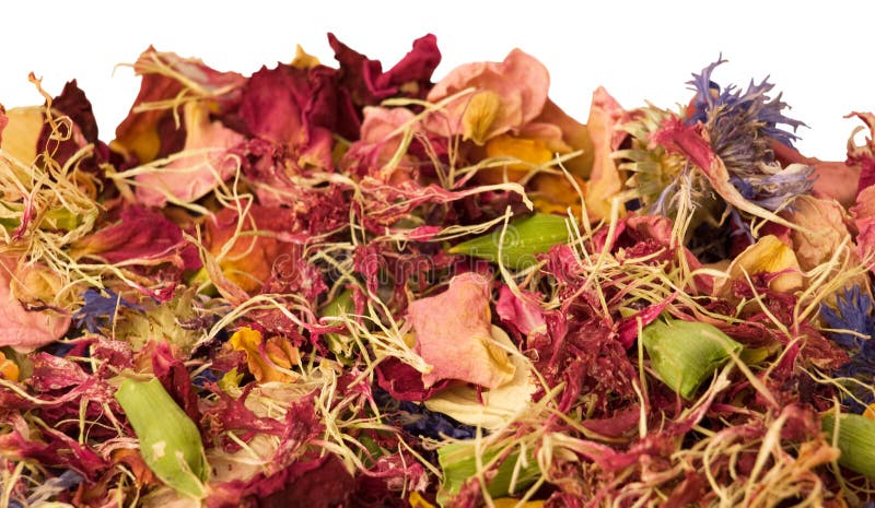 Colorful Potpourri in Basket Stock Image - Image of decorations, bowl ...
