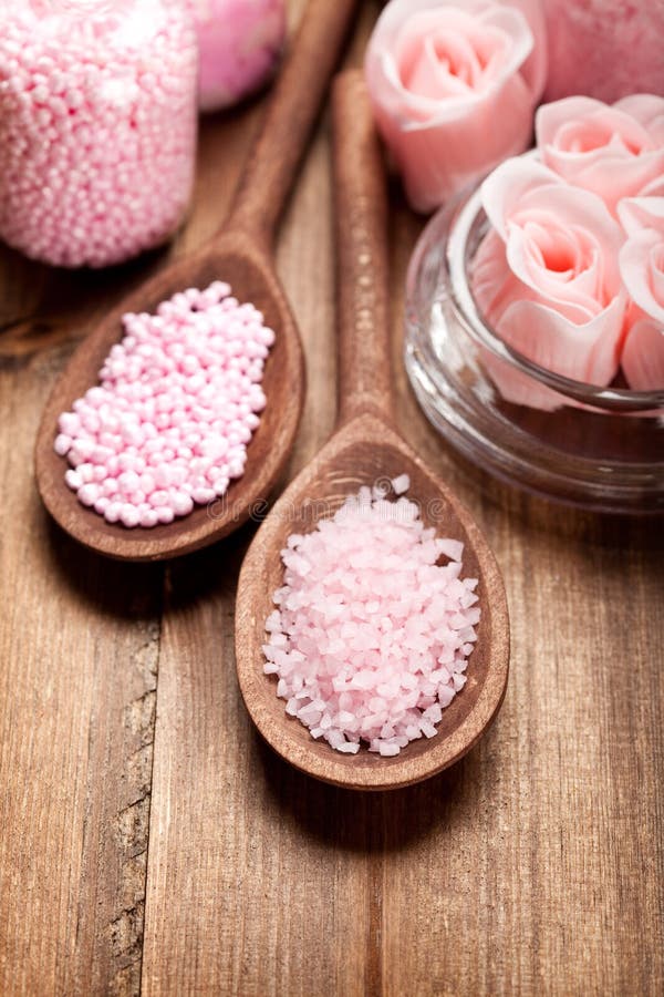 Aromatherapy Salt - Spa Supplies Stock Image - Image of massage, bath ...