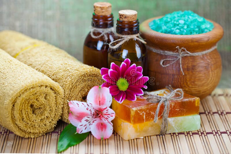 Spa collage stock photo. Image of nature, blue, candle - 30542000