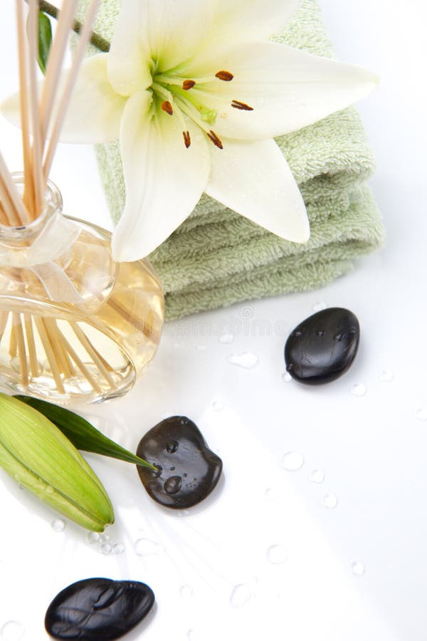 Aromatherapy spa set stock image. Image of freshness - 12482071