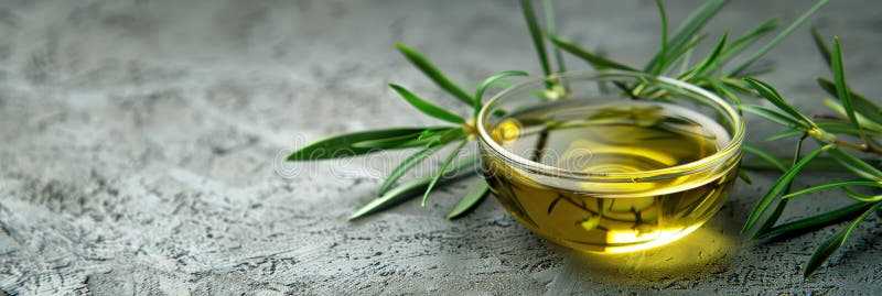 Aromatherapy Spa Setup with Aroma Oil on Grey Table and White ...