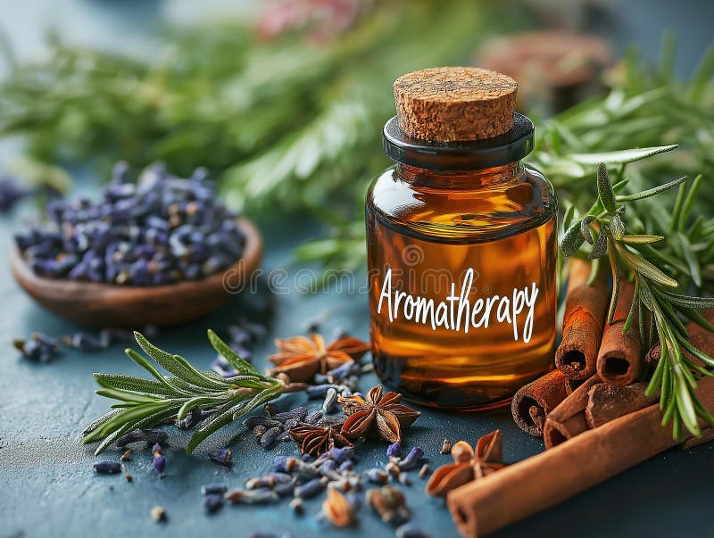 Aromatherapy Text Handwritten Typography. Stock Image - Image of ...