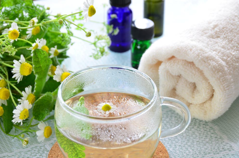 Aromatherapy Treatment with Tea Stock Image - Image of essential ...