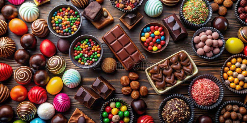 Aromatic Assortment of Exquisite Chocolate Candies and Sweets ...