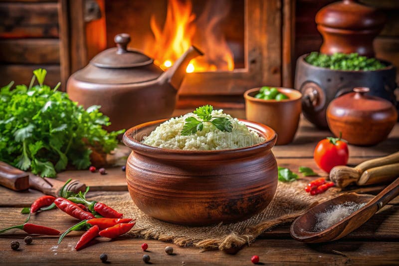 Aromatic Clay Pot Rice Fresh Herbs and Rustic Charm a VintageInspired ...