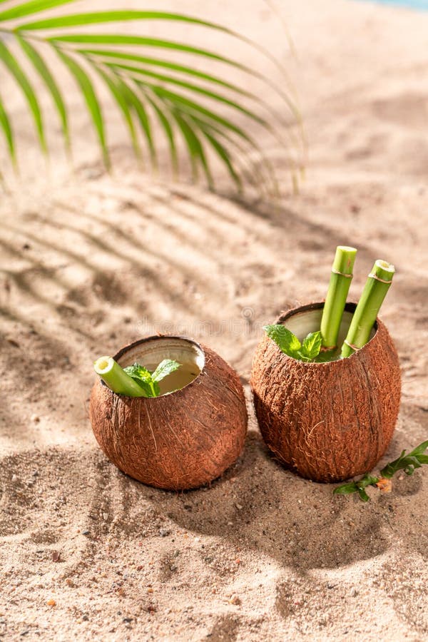 Aromatic Coconut Milk in Shell Ready To Drink Stock Image - Image of ...