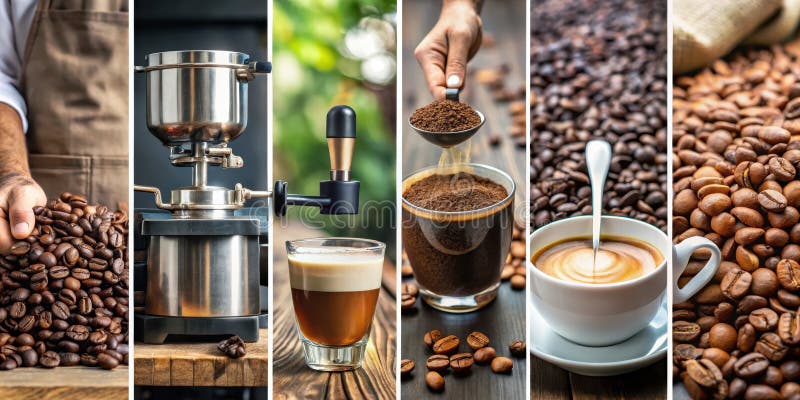 Aromatic Coffee Creation from Bean To Cup, a Visual Journey through the ...