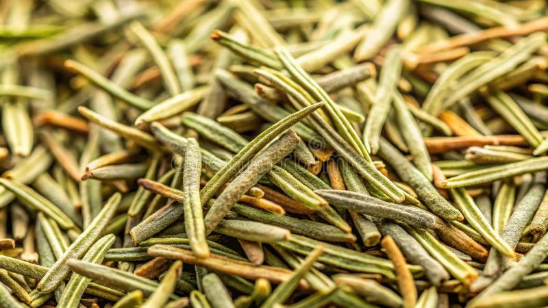 Aromatic Dried Herb Texture Close-up of Needle-like Spreads. Generative ...